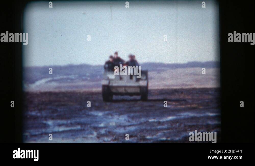 vintage 8mm film, military, Bren gun (universal) carrier in the mud ...