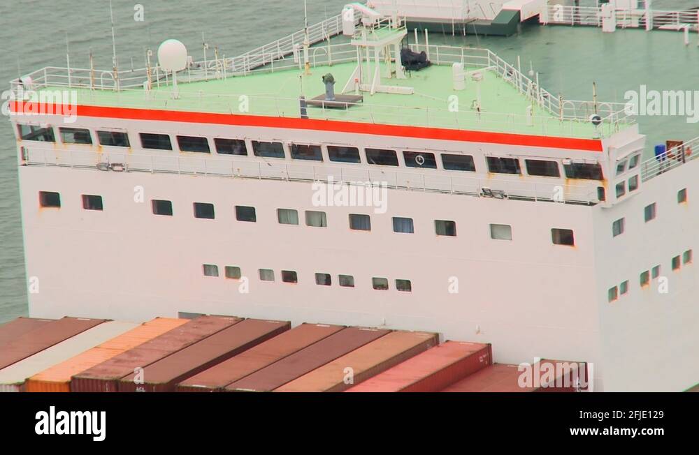Container ship bridge aerial Stock Videos & Footage - HD and 4K Video ...