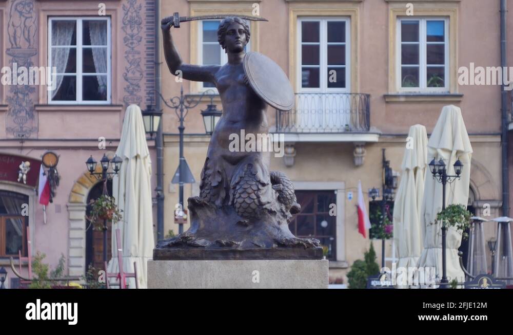 Poland statue mermaid sword shield Stock Videos & Footage - HD and 4K ...