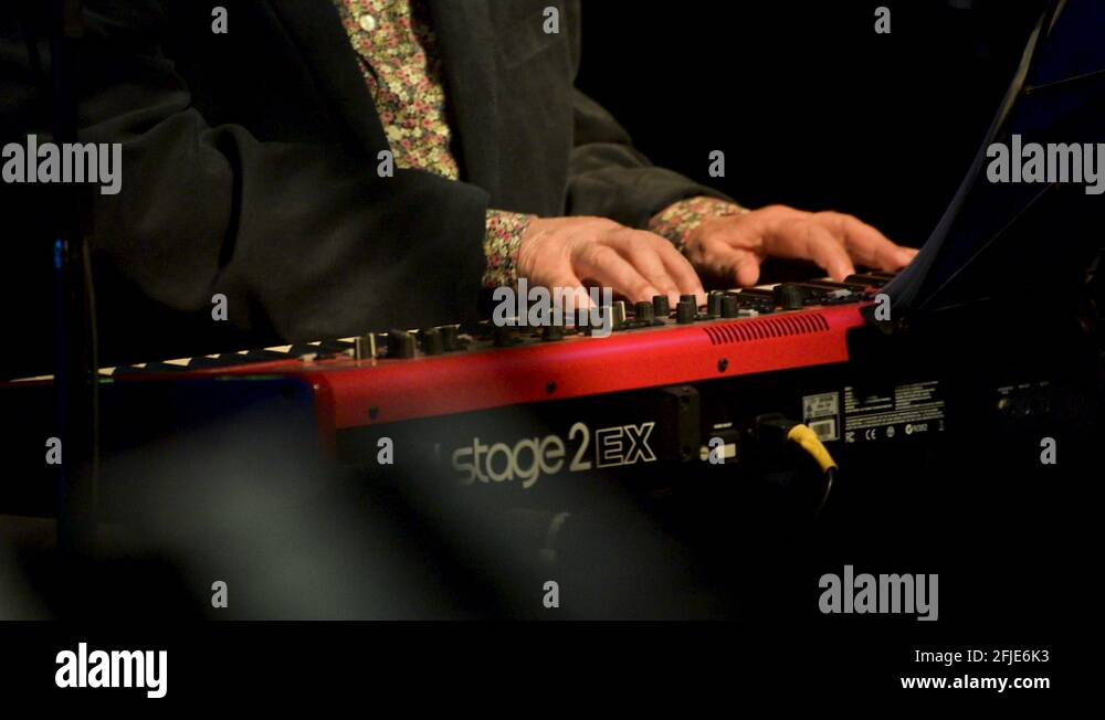 Lord hands on presentation playing keyboard Stock Video Footage - Alamy