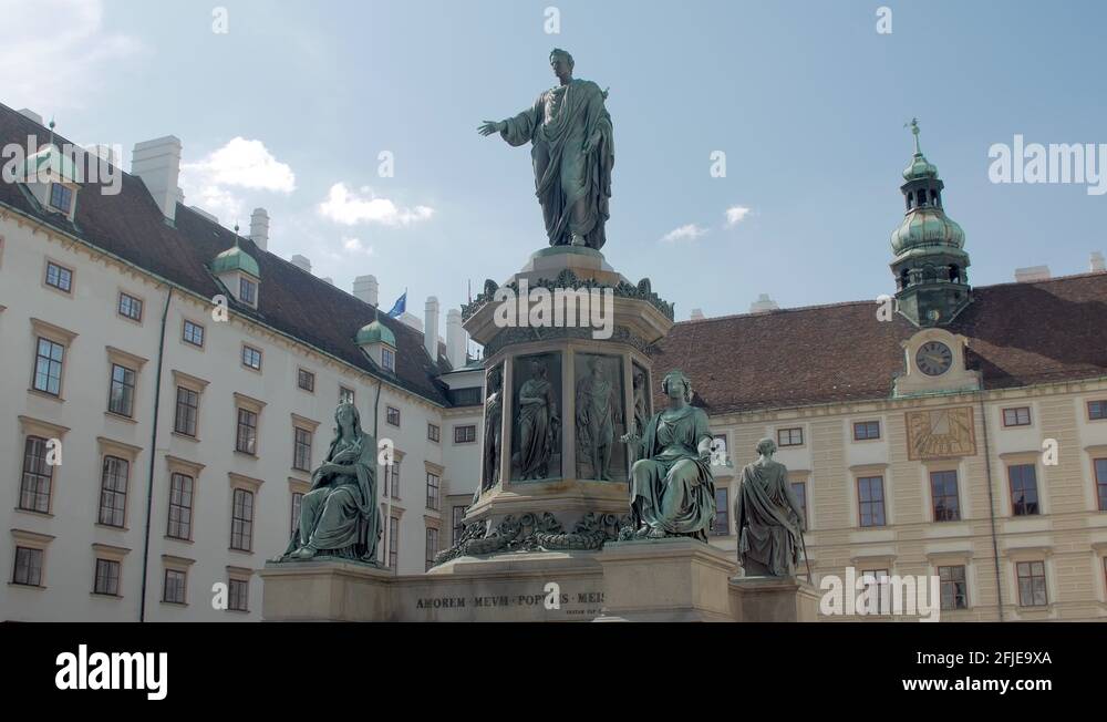 statues of ancient rulers, amazing majestic monument in Vienna, Austria ...