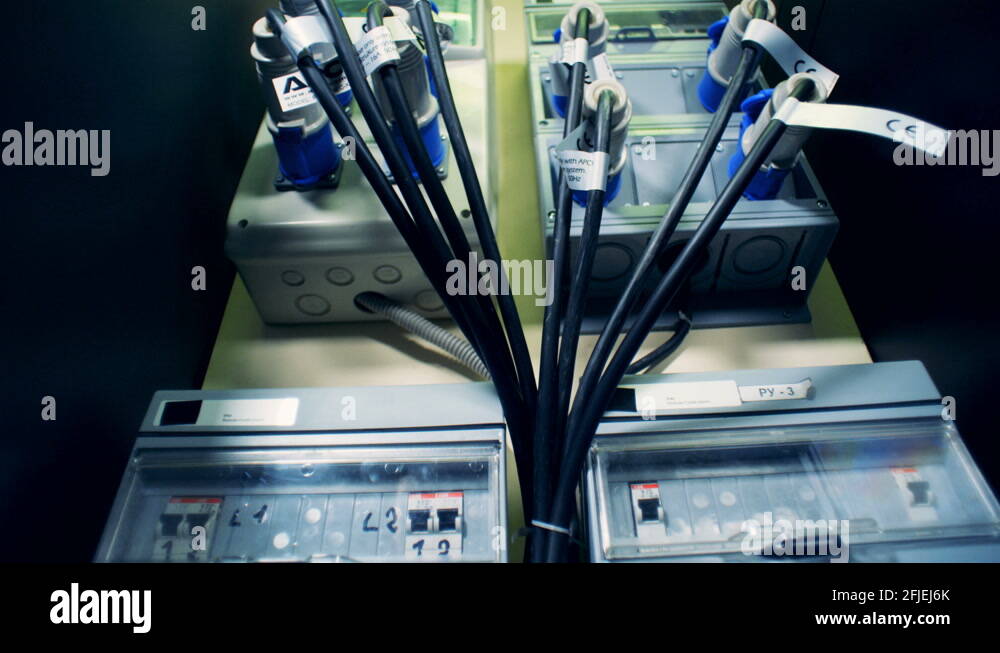 High-voltage electrical equipment - socket, plug, outlet at data-center ...