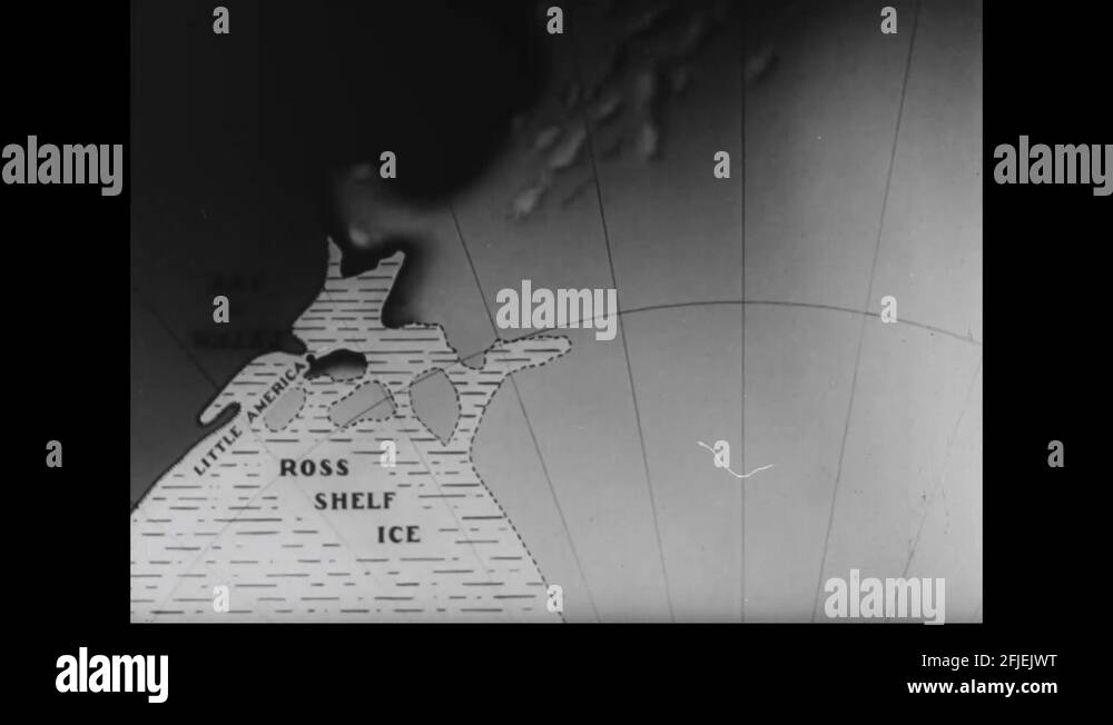 Animated map illustration showing flight exploration of Polar region ...