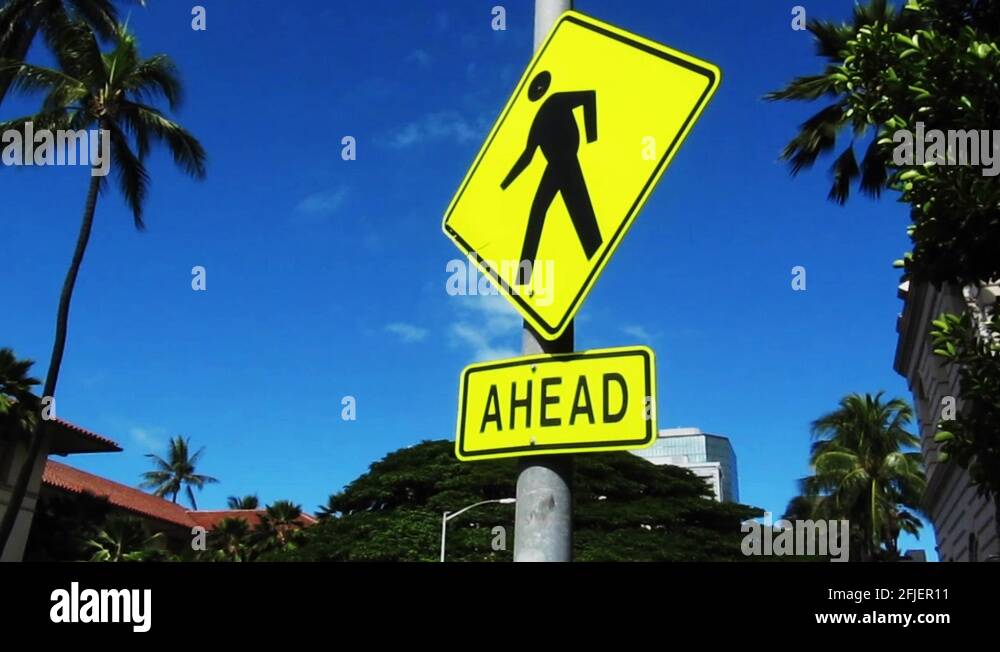 Crosswalk ahead sign Stock Videos & Footage - HD and 4K Video Clips - Alamy