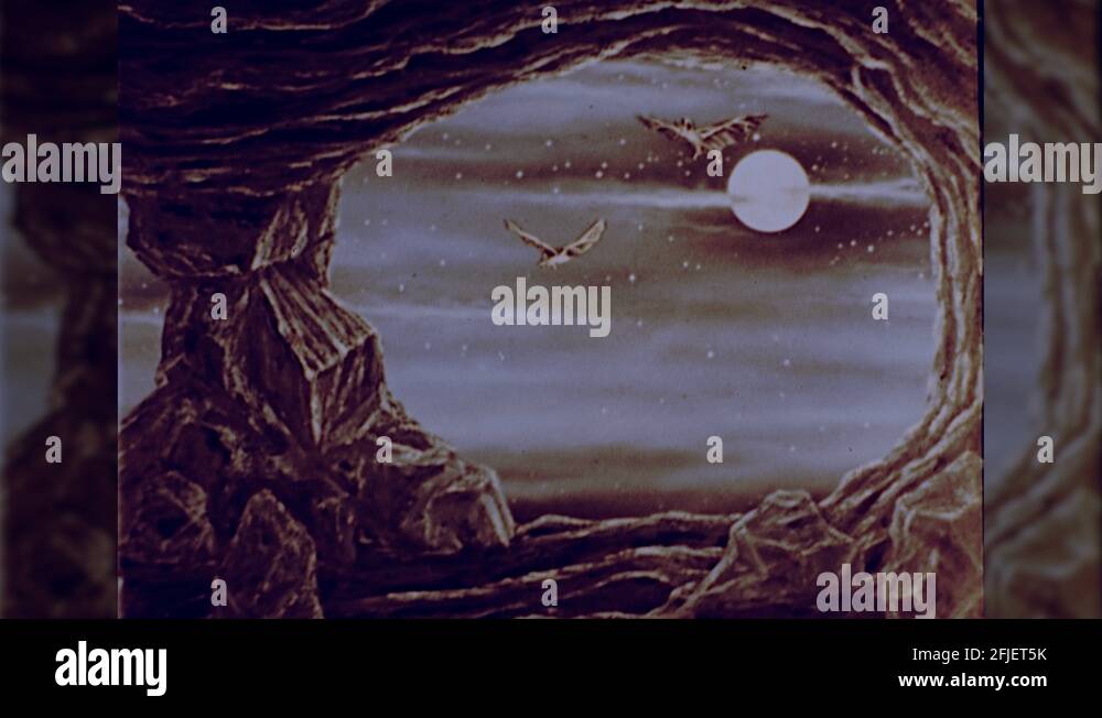 1960s Bats Cave Use Sonar Sound Waves Radar Graphic Bouncing Vintage ...