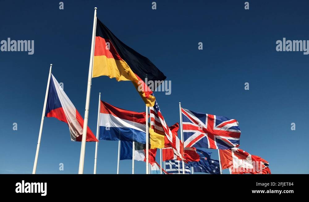 National flags flying Stock Videos & Footage - HD and 4K Video Clips ...