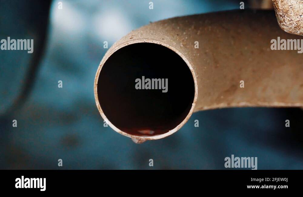 auto car pipe smoke condensate water. smoke and condensate from the ...