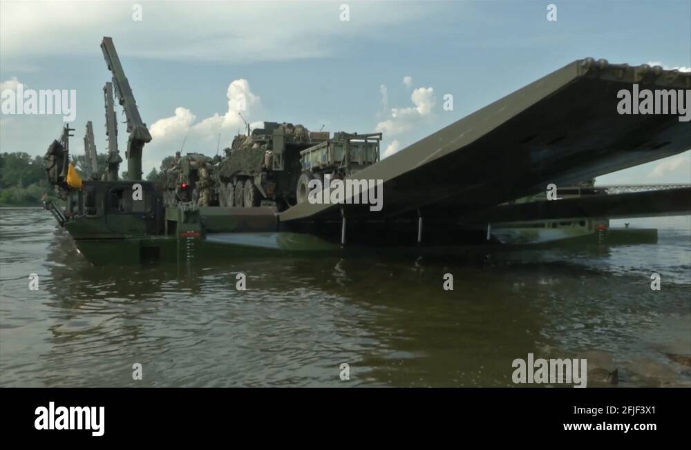 2CR Soldiers cross river with support from German Military and British ...