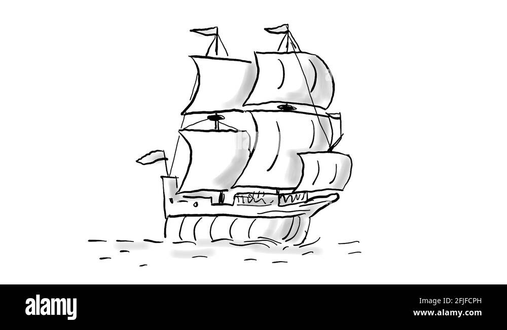 Galleon ship sketch Stock Videos & Footage - HD and 4K Video Clips - Alamy