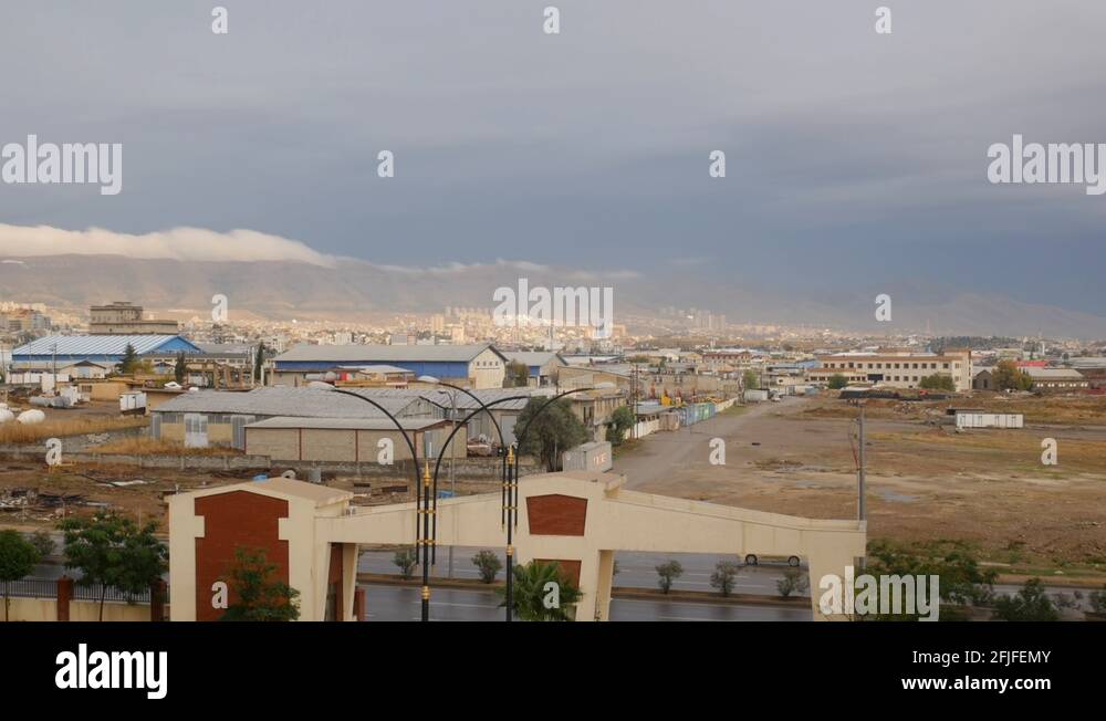 Sunset time lapse from a high position in Sulaymanyah in Kurdistan ...