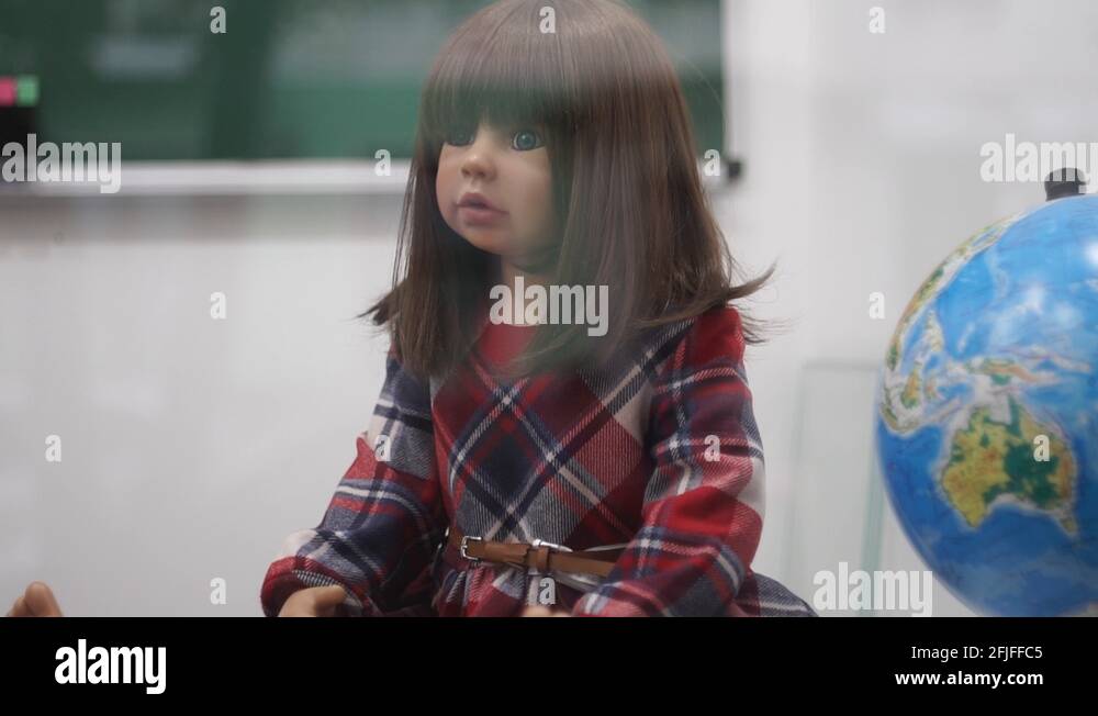 Little girl mannequin in a stylish dress Stock Video Footage - Alamy