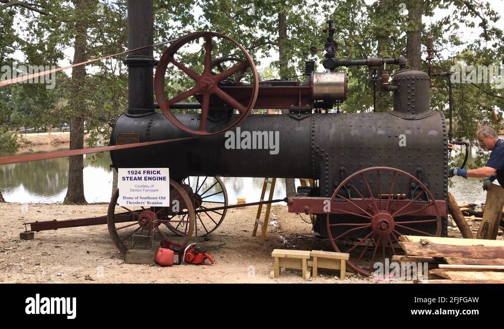 Working 1924 Frick Steam engine Stock Video Footage - Alamy