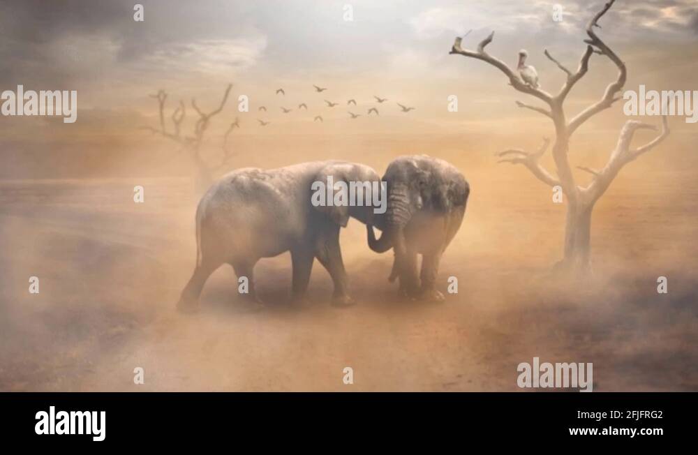 African elephant illustration mammal african Stock Videos & Footage ...