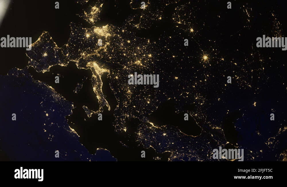 World Globe, Earth from Space. 3D animation rotated Planet Earth ...
