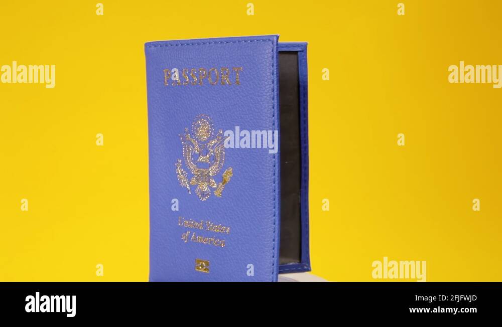 A Blue Passport With The Emblem And The Text United States Of America On Stock Video Footage