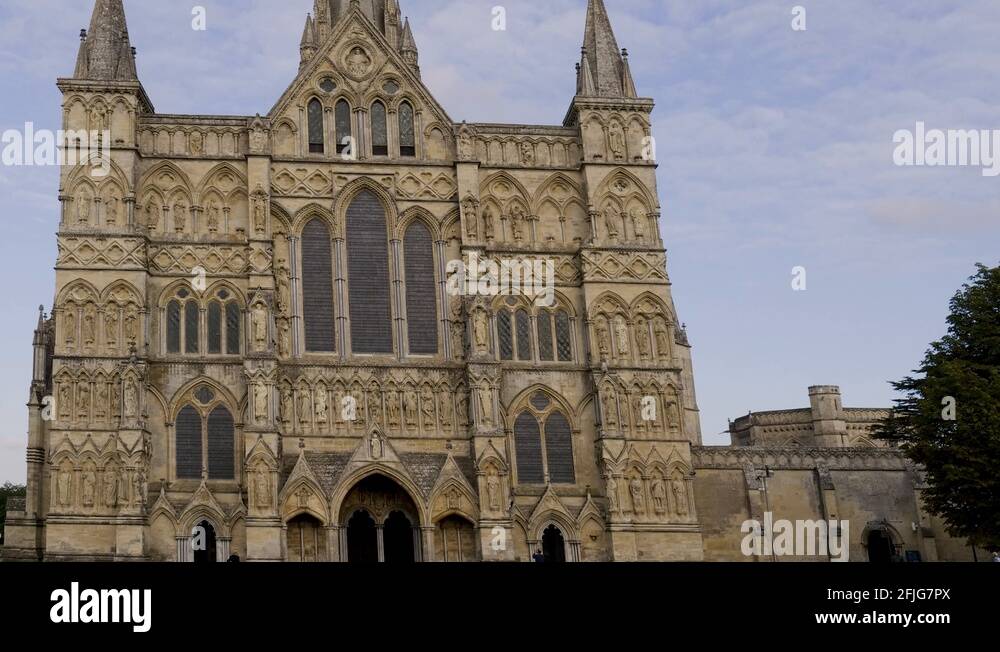 Tilt up-Exterior Medieval Cathedral in English Gothic architecture ...