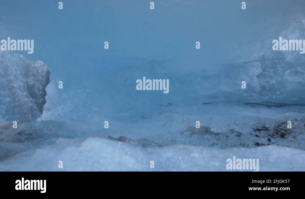 Dripping ice chunk at the edge of the Nigardsbreen glacierin Norway 4K ...