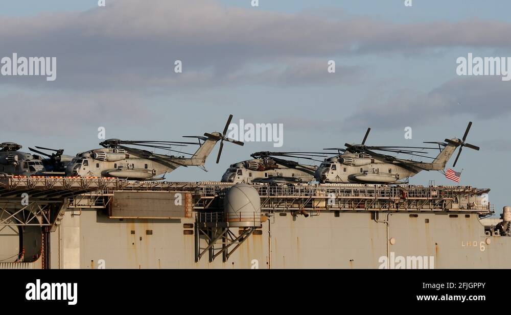 Sikorsky CH-53 heavy lift helicopters from the United States Marine ...