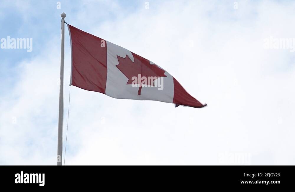 Canadian flag flying in wind Stock Videos & Footage - HD and 4K Video ...