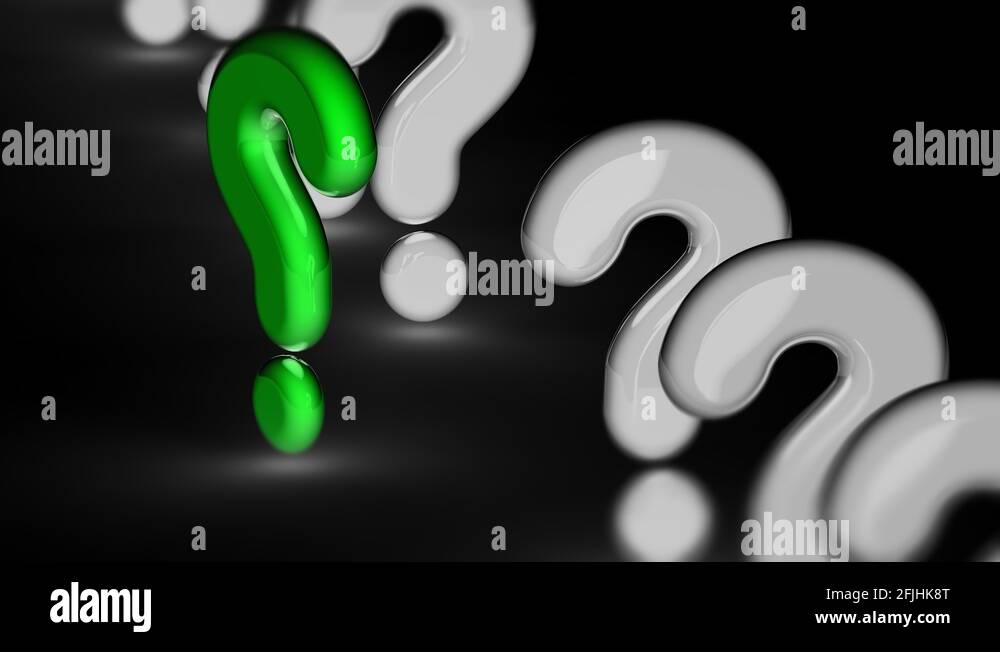 Question mark. Looping footage has 4K resolution. Prores 4444. 3D ...