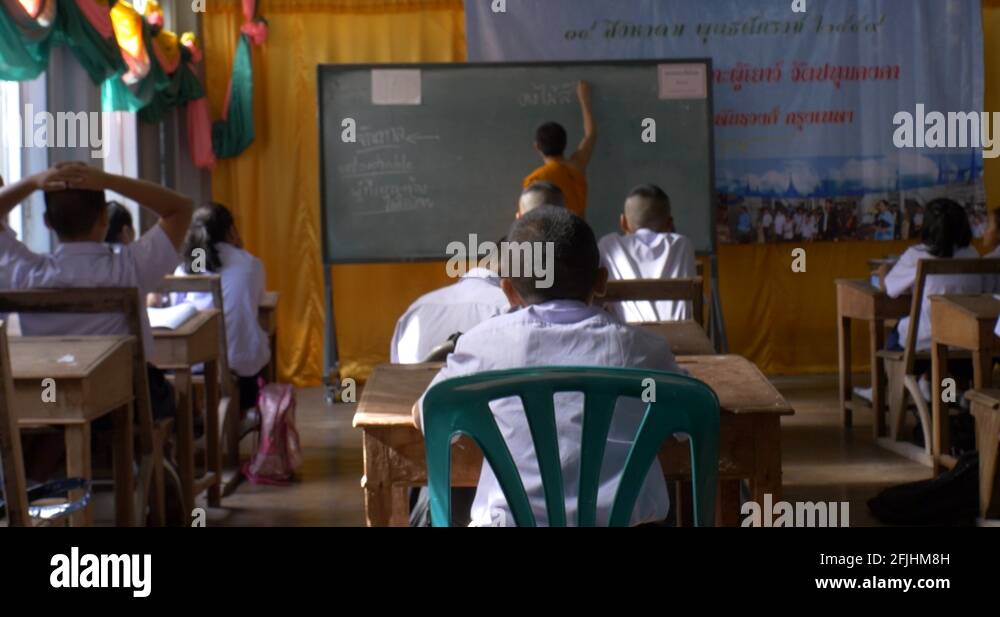 Back of the classroom traditional Thai school in Thailand Stock Video ...