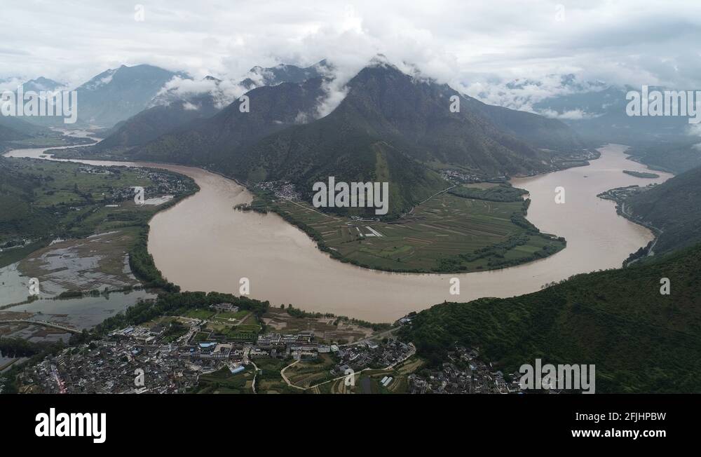 China natural landscapes - panoramic view First Bend of Yangtze River ...