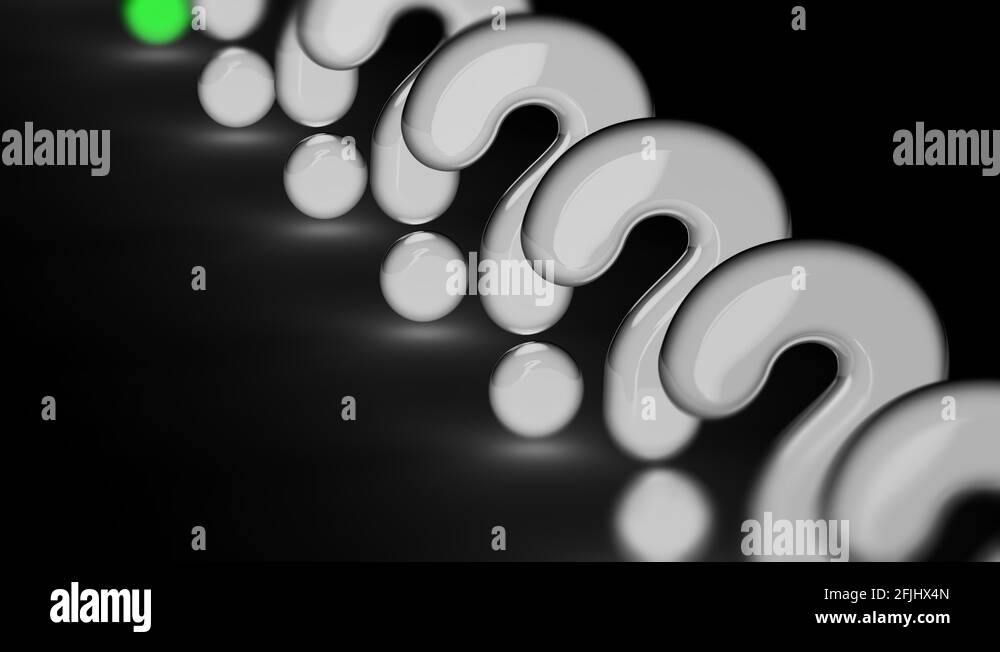 Question mark. Looping footage has 4K resolution. Prores 4444. 3D ...