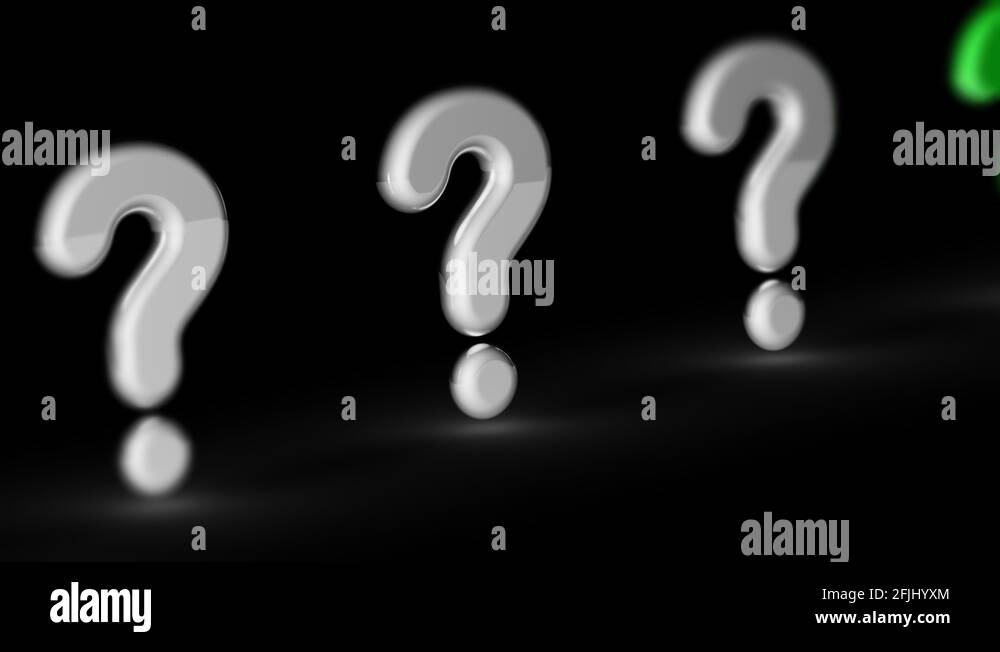 Question mark. Looping footage has 4K resolution. Prores 4444. 3D ...