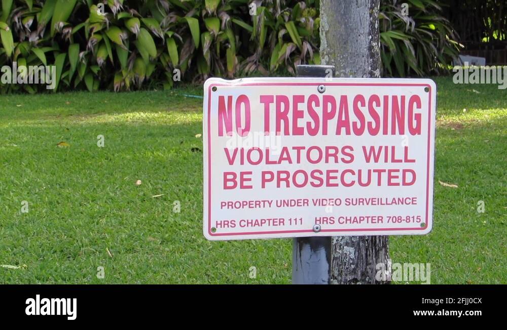 Sign warning about trespassing Stock Videos & Footage - HD and 4K Video ...