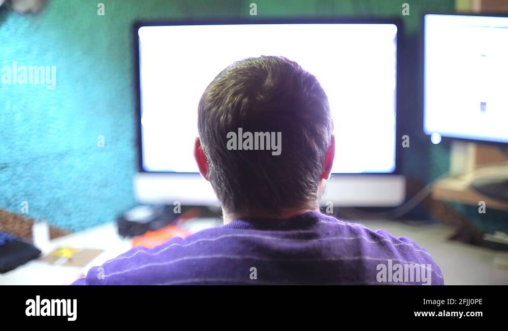 Back of man computer Stock Videos & Footage - HD and 4K Video Clips - Alamy