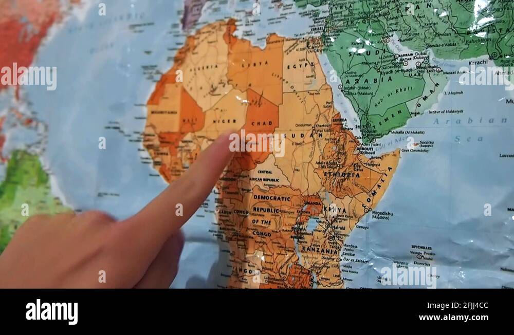Africa On World Map Stock Video Footage - Alamy