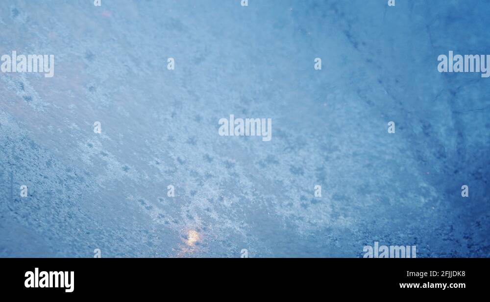 Early morning frosted car window texture. 4k Stock Video Footage - Alamy