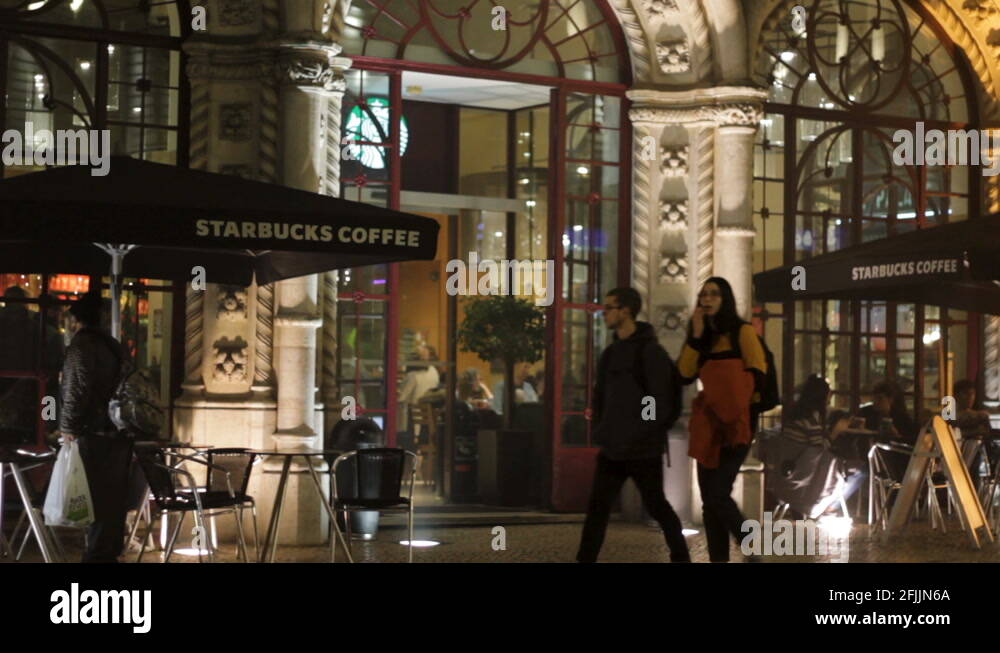 Facade of starbucks coffee cafe facade Stock Videos & Footage - HD and ...