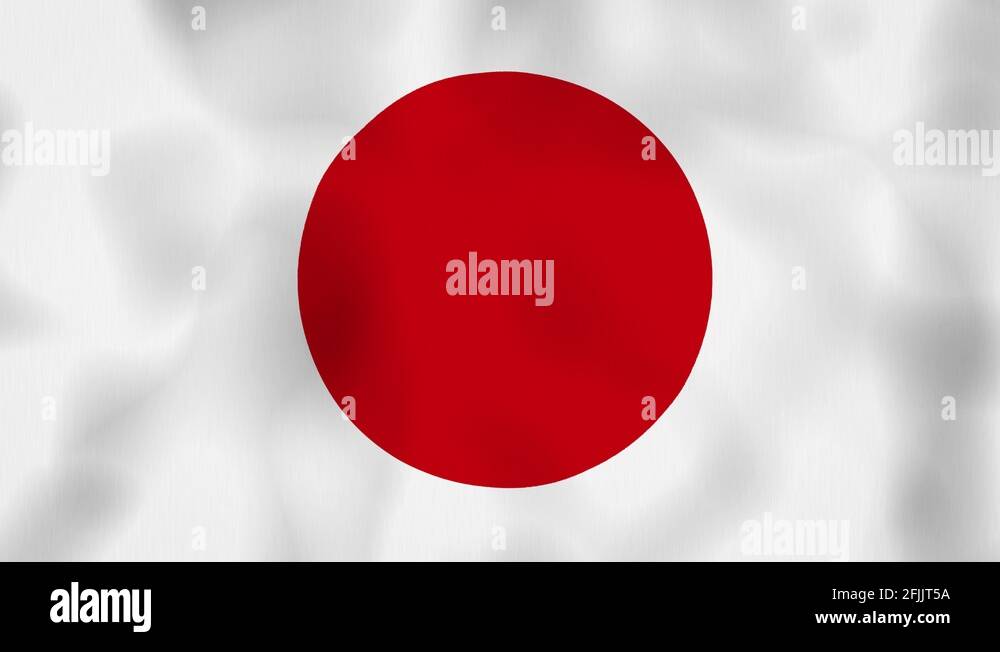 JAPAN flag on the wind, animated in 4k. Great background for motion ...