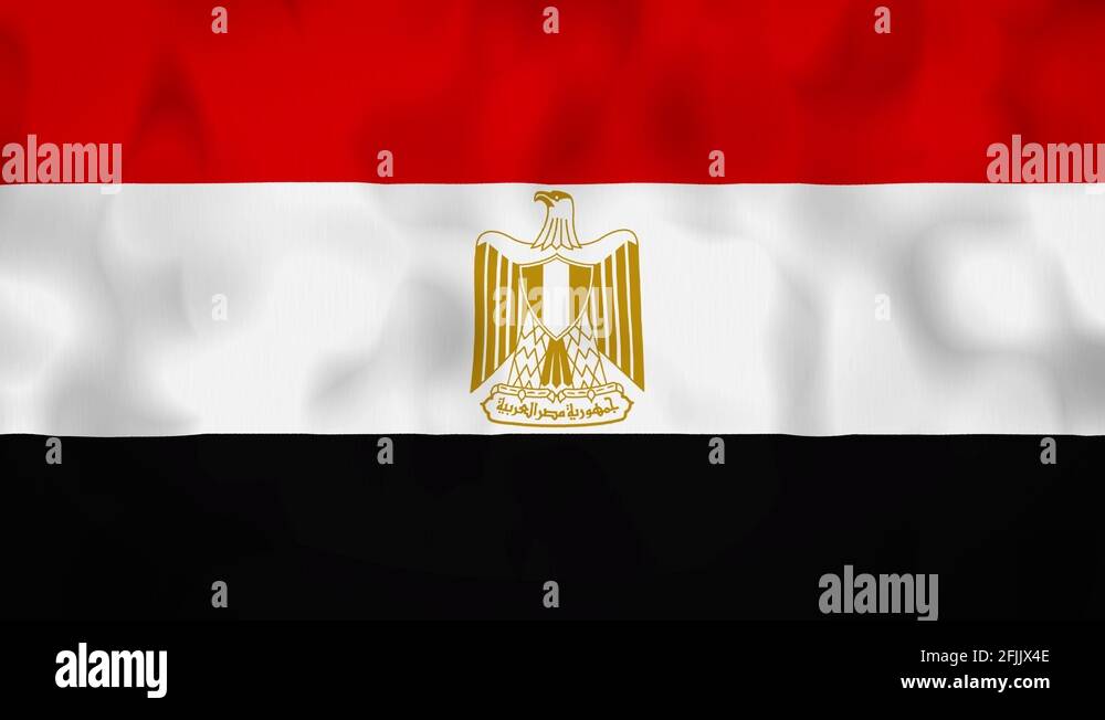 EGYPT flag on the wind, animated in 4k. Great background for motion ...