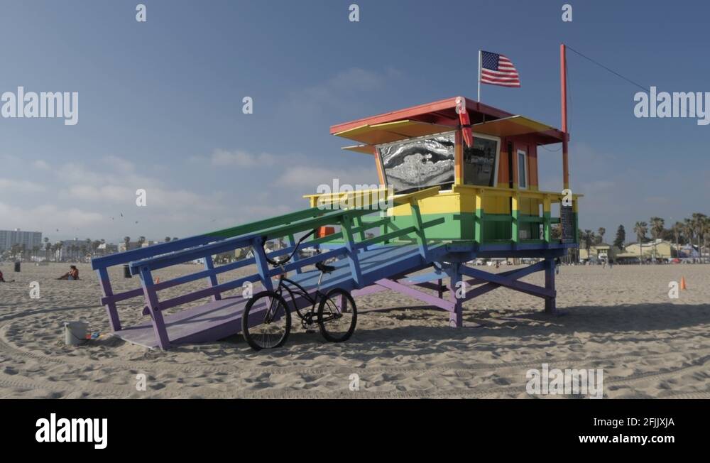 Lifeguard watchtower on venice beach Stock Videos & Footage - HD and 4K ...
