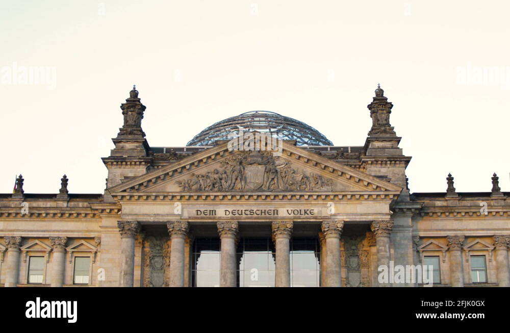 Reichstag front facade Stock Video Footage - Alamy