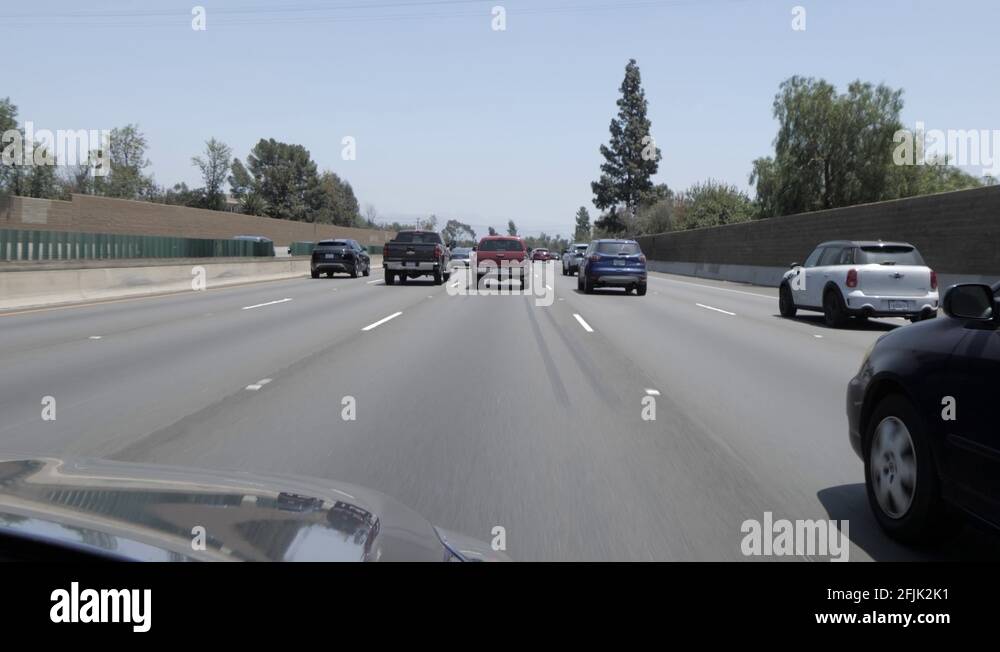 Travelling on Highway 101 in Los Angeles, Los Angeles, California ...