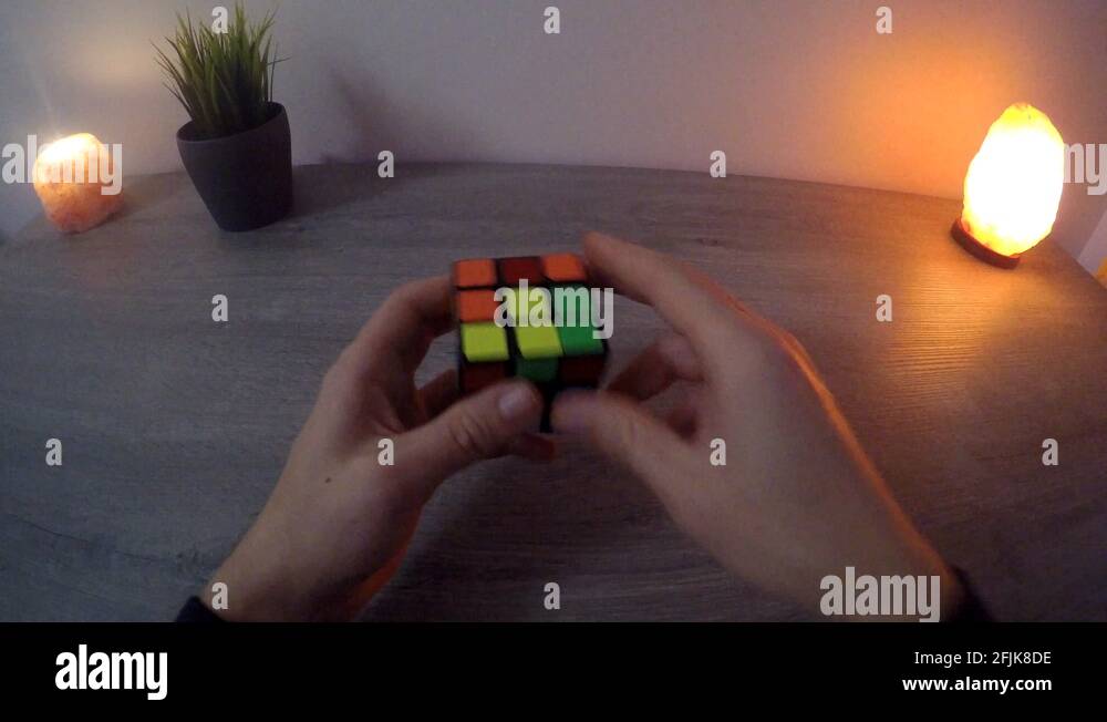 Solving the rubik's cube Stock Video Footage - Alamy