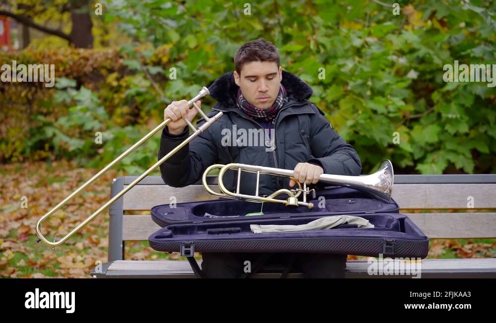 Tuba player sitting on a park bench Stock Videos & Footage - HD and 4K ...