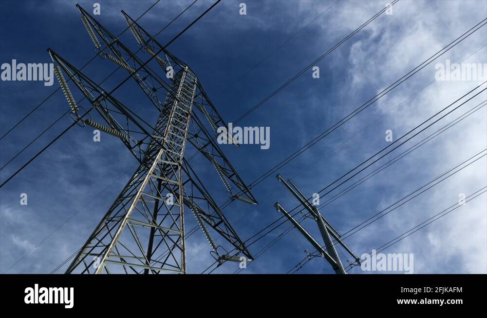 High voltage overhead power cables Stock Videos & Footage - HD and 4K ...