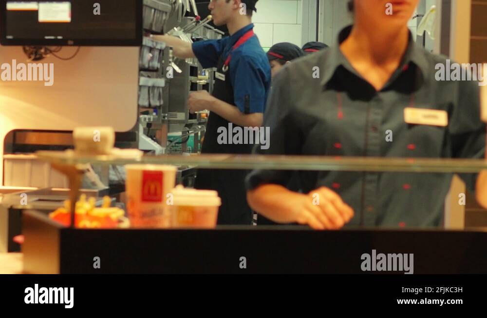 Mcdonalds restaurant staff serving Stock Videos & Footage - HD and 4K ...