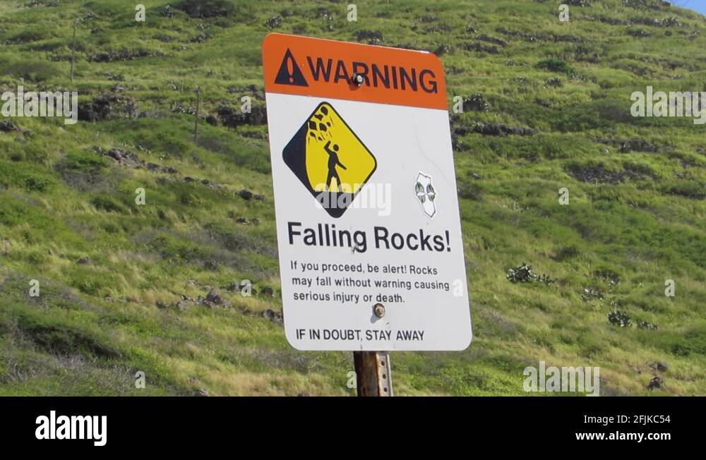 Falling rock warning sign Stock Videos & Footage - HD and 4K Video ...
