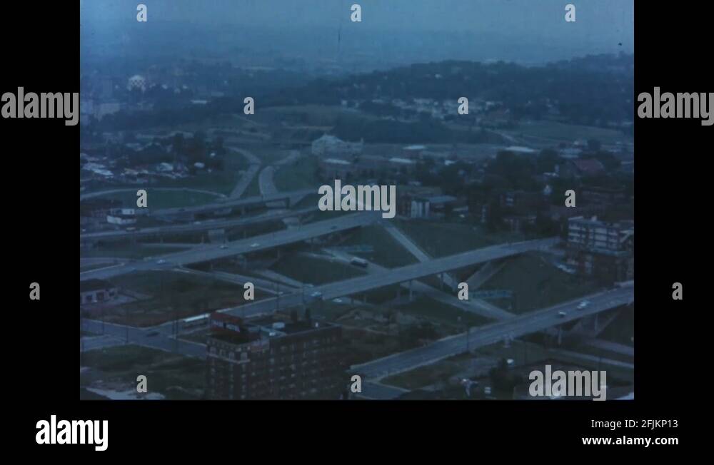 Interstate Highway System and depressed highway of Kansas City - 1961 ...