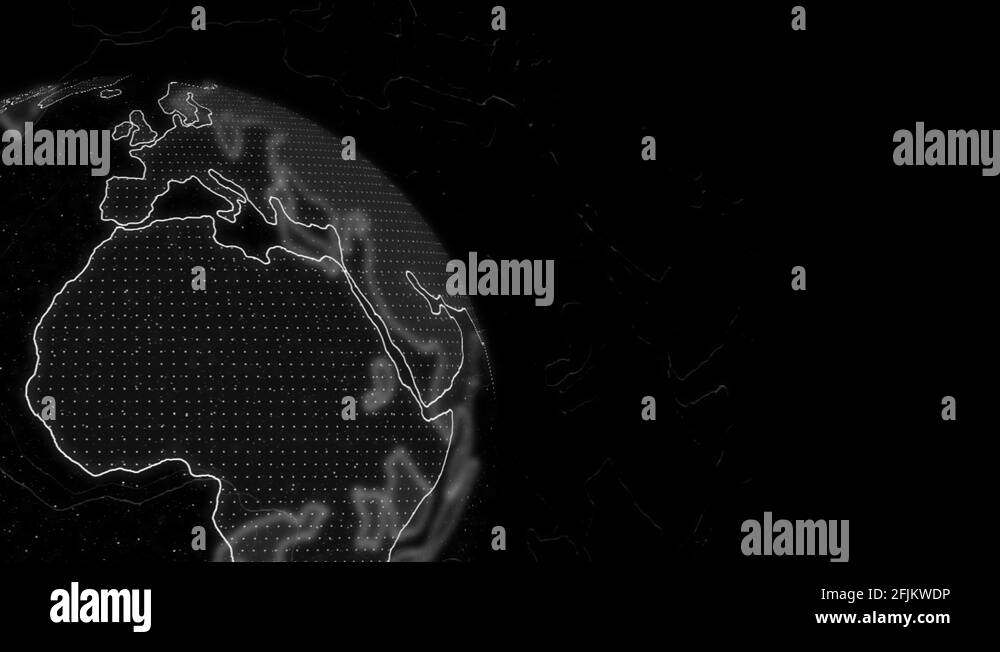 White see through Digital World Globe Earth spinning Stock Video ...