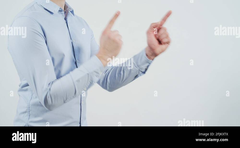Man pointing with both hands Stock Videos & Footage - HD and 4K Video ...