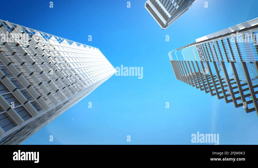 Making steel frame and construction building, Low view, day time, 4k ...