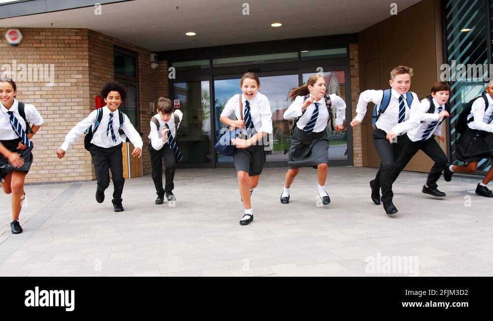 School uniform group running Stock Videos & Footage - HD and 4K Video ...