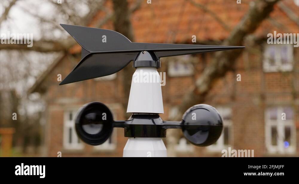 Personal Weather Station measuring wind speed and direction Stock Video ...