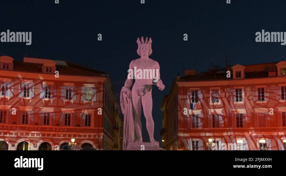 Apollo statue place massena nice Stock Videos & Footage - HD and 4K ...